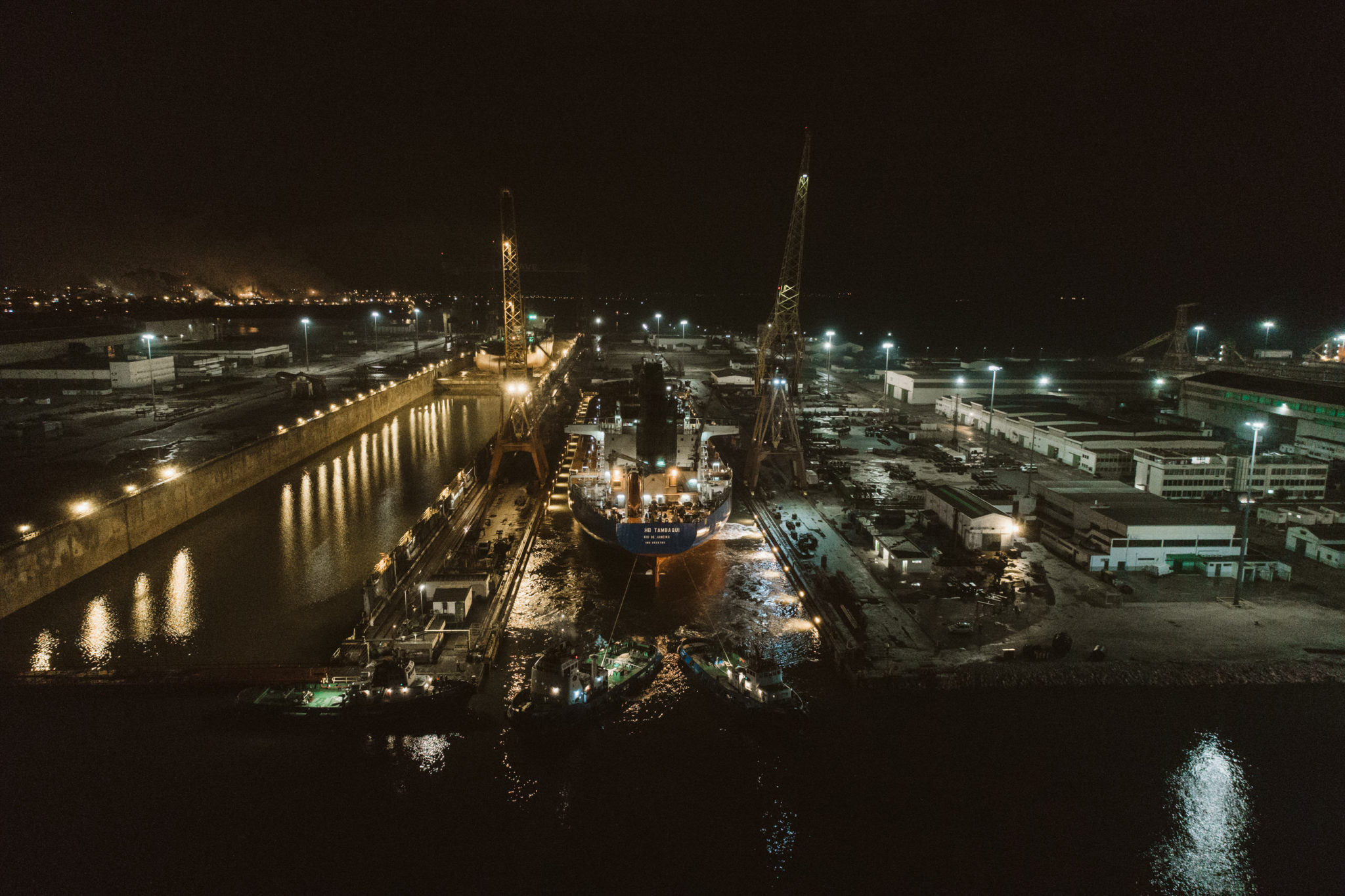 Dry-docking at Lisnave Shipyard, Portugal - HB TAMBAQUI | Syncview ...